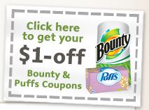 $1/1 Bounty & Puffs Coupons - Wheel N Deal Mama