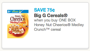 Honey Nut Cheerios Medley Crunch Cereal just $1.75 a Box with New ...