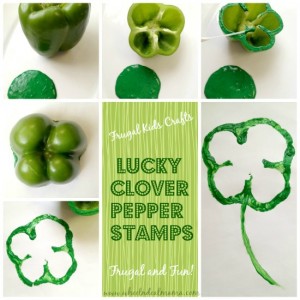 Lucky Clover Pepper Stamps, Frugal & Fun Craft for the Kids - Wheel N ...