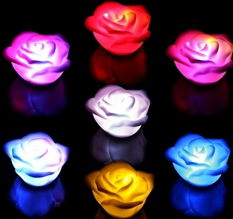 LED Rose Multi Color Night Light just 87¢ + FREE Shipping! - Wheel N ...