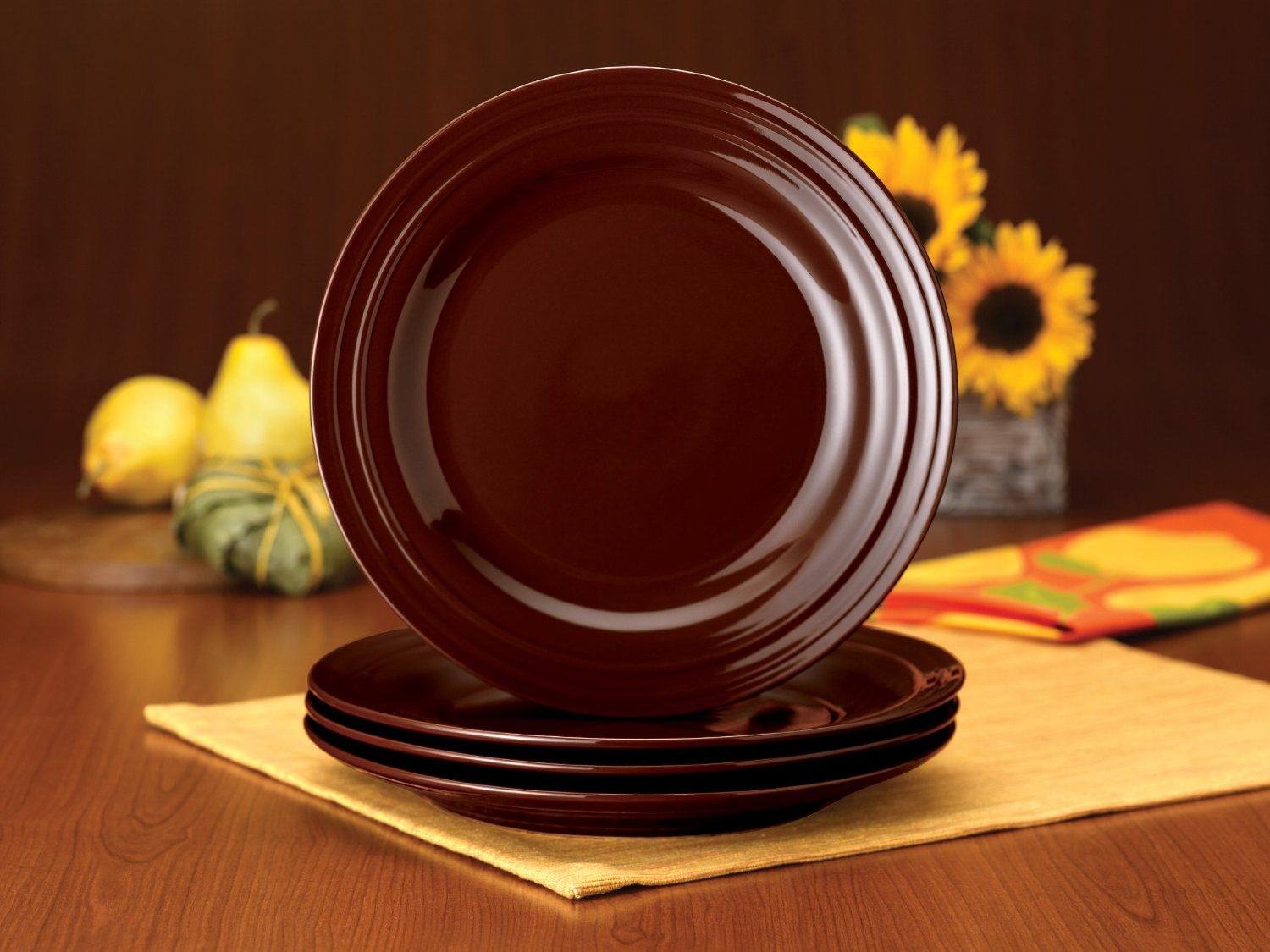 Rachael Ray Dinnerware Double Ridge 4 Piece Plate Set only $14! (Reg ...