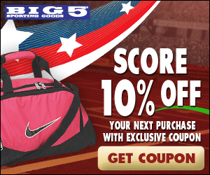 Big 5 Sporting Goods Coupon!! 10% off! - Wheel N Deal Mama