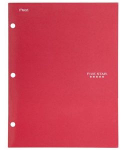 Five Star Folder, 4-Pocket, Red - Wheel N Deal Mama