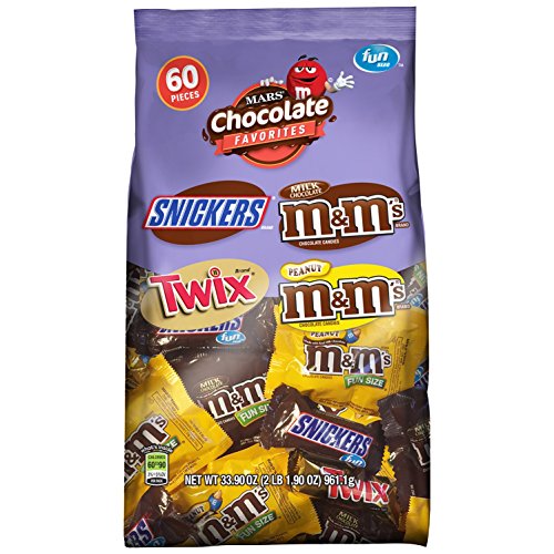 MARS Chocolate Favorites Fun Size Candy Bars Variety Mix 33.9-Ounce 60 ...