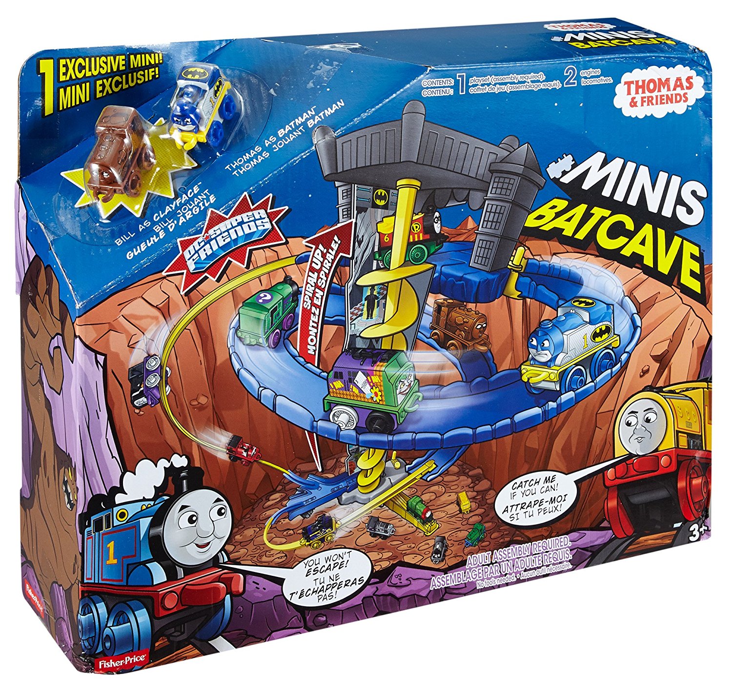 Fisher-Price Thomas the Train Minis DC Super Friends Batcave Set $19.88 ...