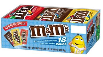 M&M’S Variety Pack Chocolate Candy Singles 18-Count Box $10.06 - Wheel ...