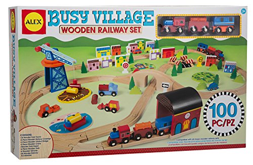 ALEX Toys Busy Village Wooden Railway Set $49.99 (reg. $149.99) - Wheel ...