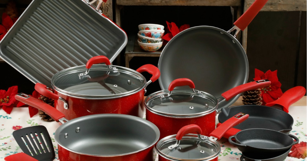 Pioneer Woman 30-Piece Cookware Set $94 (Reg. $199.99) - Wheel N Deal Mama