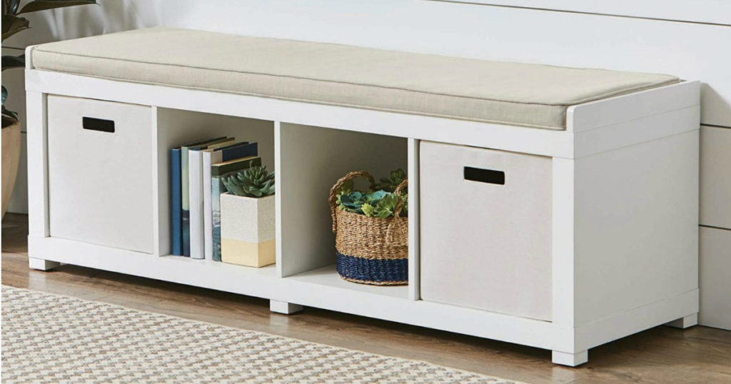Better Homes & Gardens 4-Cube Organizer Storage Bench $59.99 Shipped ...