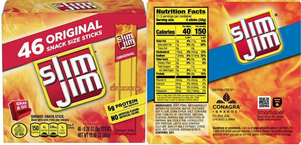 Slim Jim Snack Sticks 46-Count $8.19 Shipped - Wheel N Deal Mama